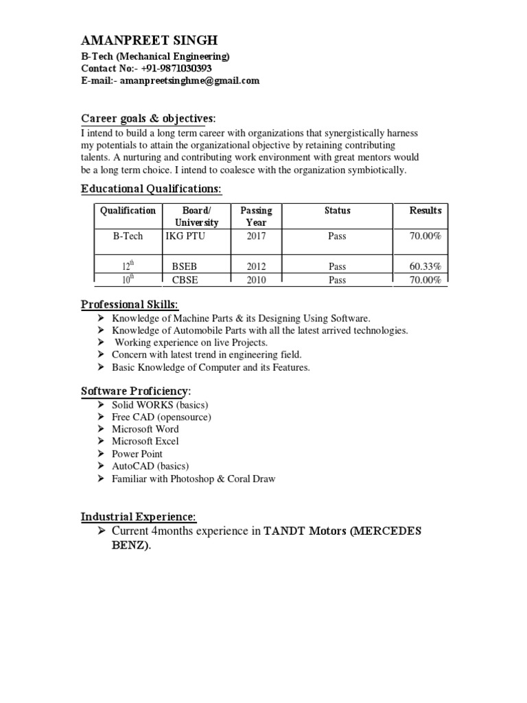 Aman CV | PDF | Computer Aided Design | Engineering