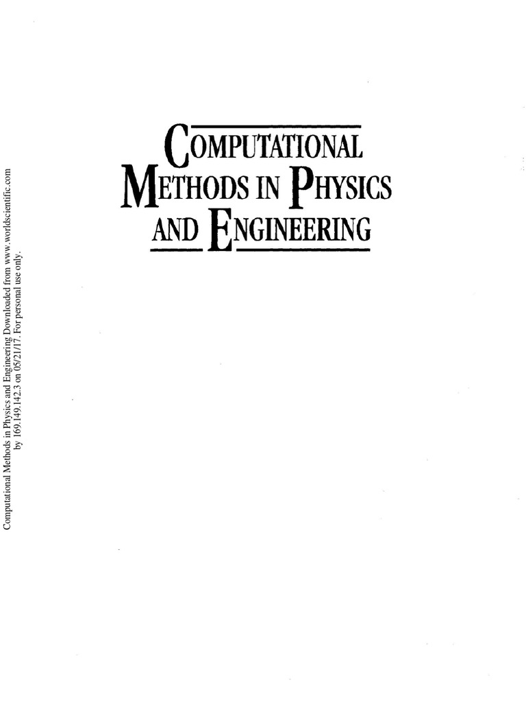 Computational Methods in Physics and Engineering | Download Free PDF | Numerical Analysis ...