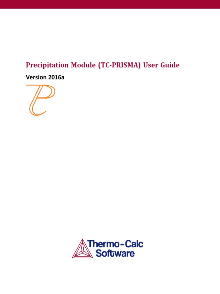 Precipitation Module (TC-PRISMA) User Guide | PDF | Nucleation | Phase (Matter)