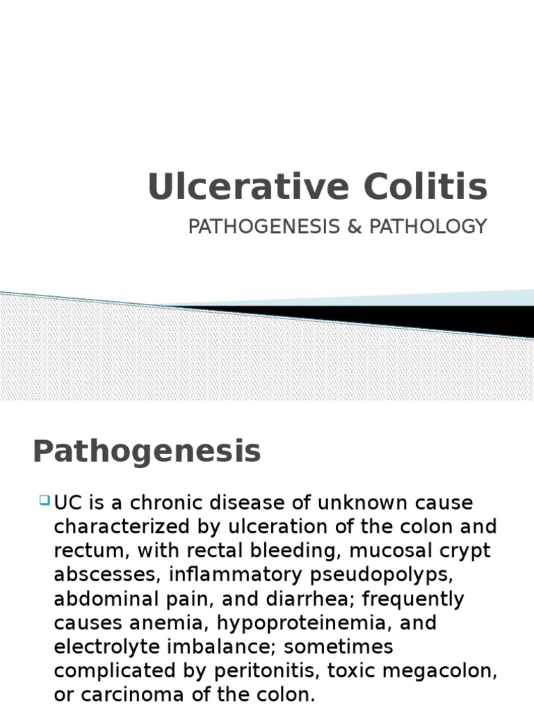 Ulcerative Colitis: Pathogenesis & Pathology | PDF | Ulcerative Colitis ...