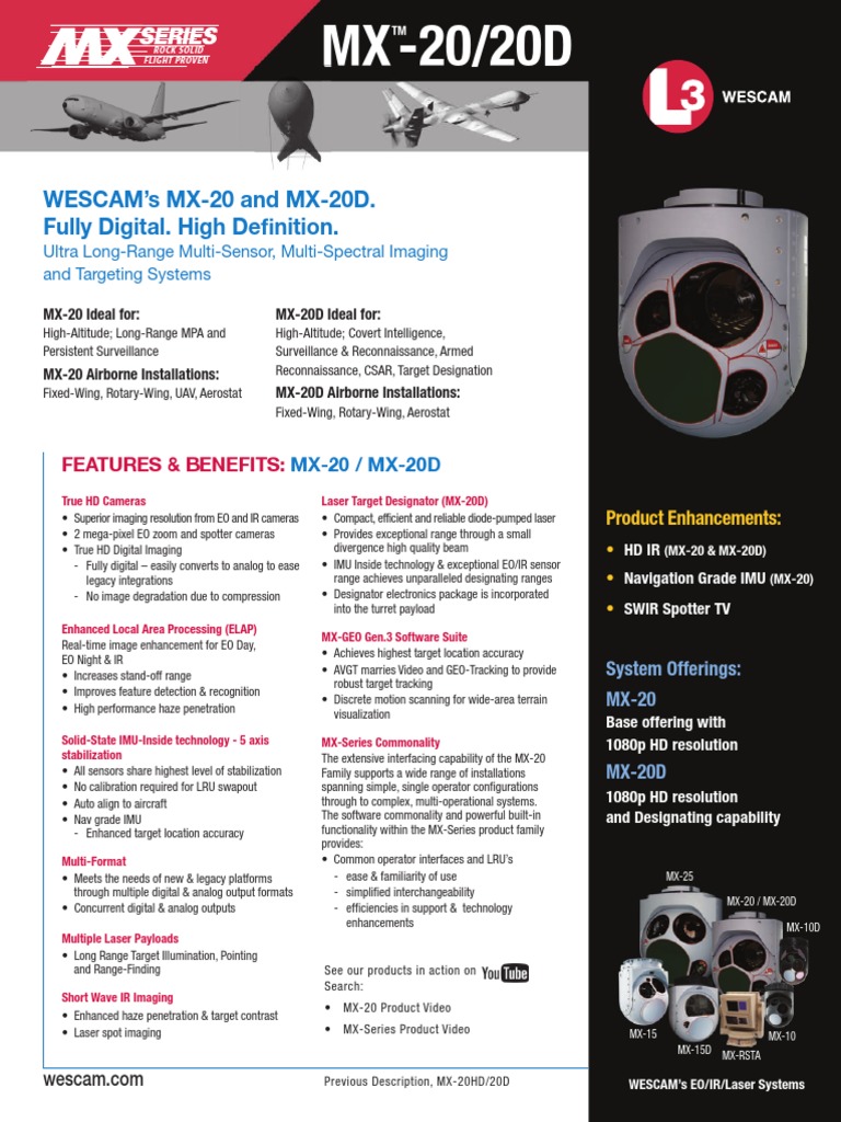 Datasheet - MX 20 20D | PDF | Laser | Infrared