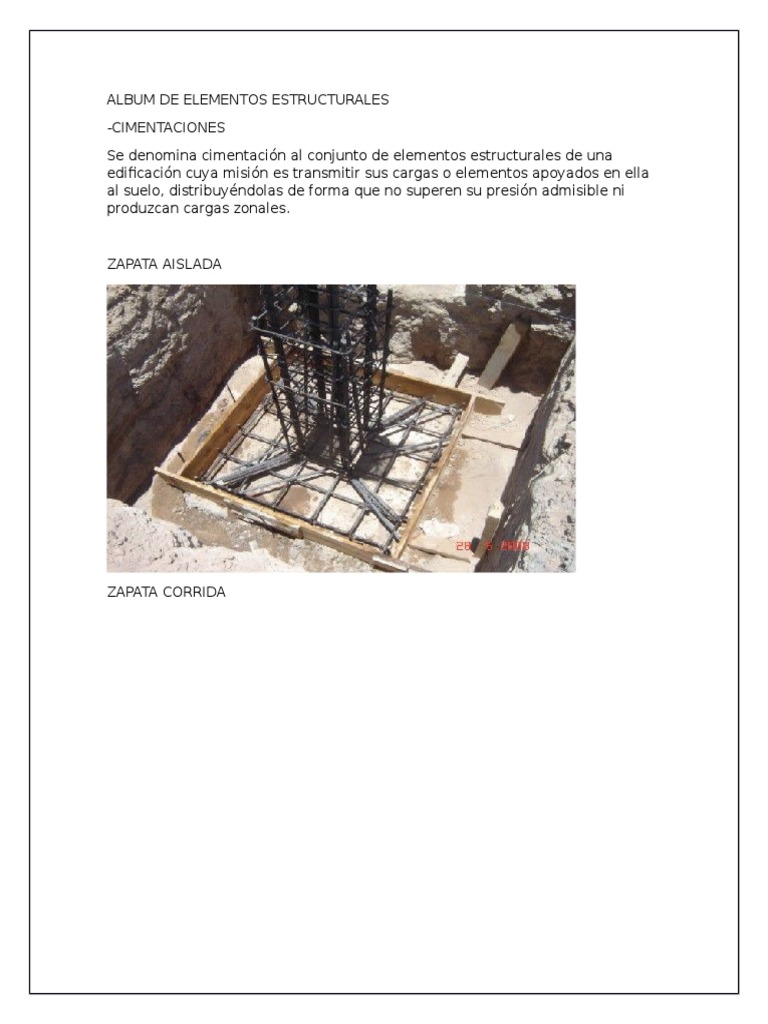 Album de Elementos Estructurales | PDF | Fundación (Ingeniería) | El hombre hace Materiales