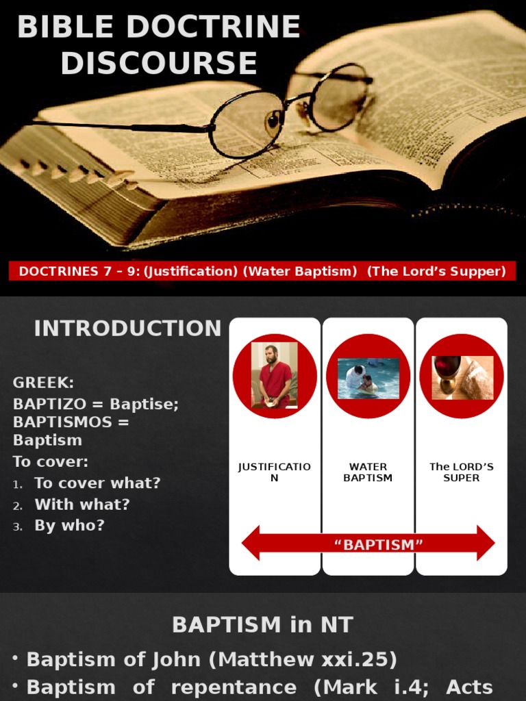 Bible Doctrine Disucourse | PDF | Baptism | Justification (Theology)