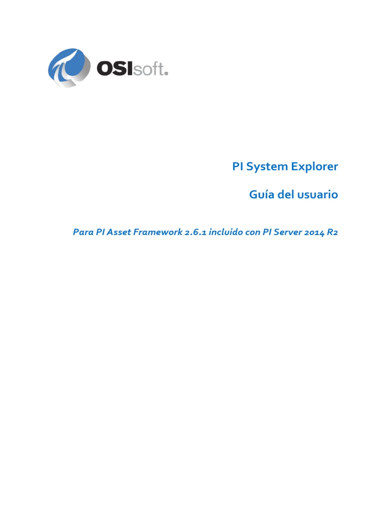 PI System Explorer 2014 R2 User Guide ES | PDF | Bases de datos | Datos ...