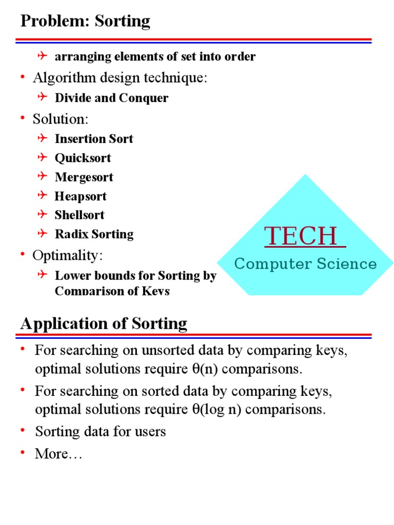 SORTING | PDF | Algorithms And Data Structures | Discrete Mathematics