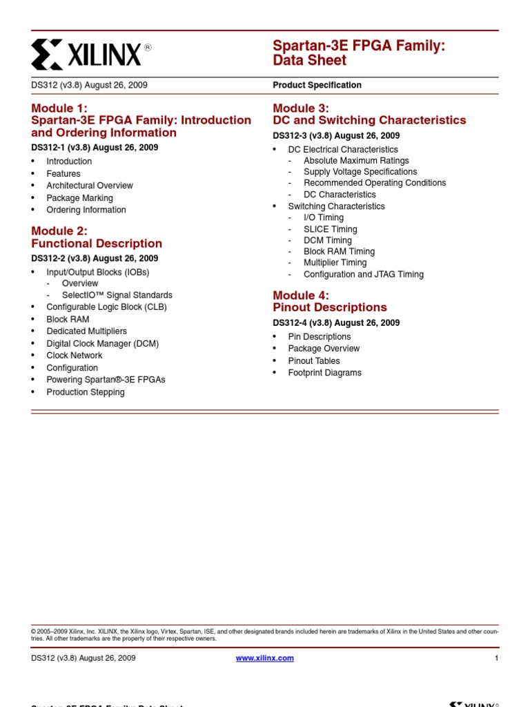 Spartan-3E FPGA Family: Data Sheet | PDF