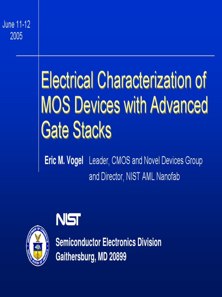 Electrical Characterization of MOS Devices With Advanced Gate Stacks ...