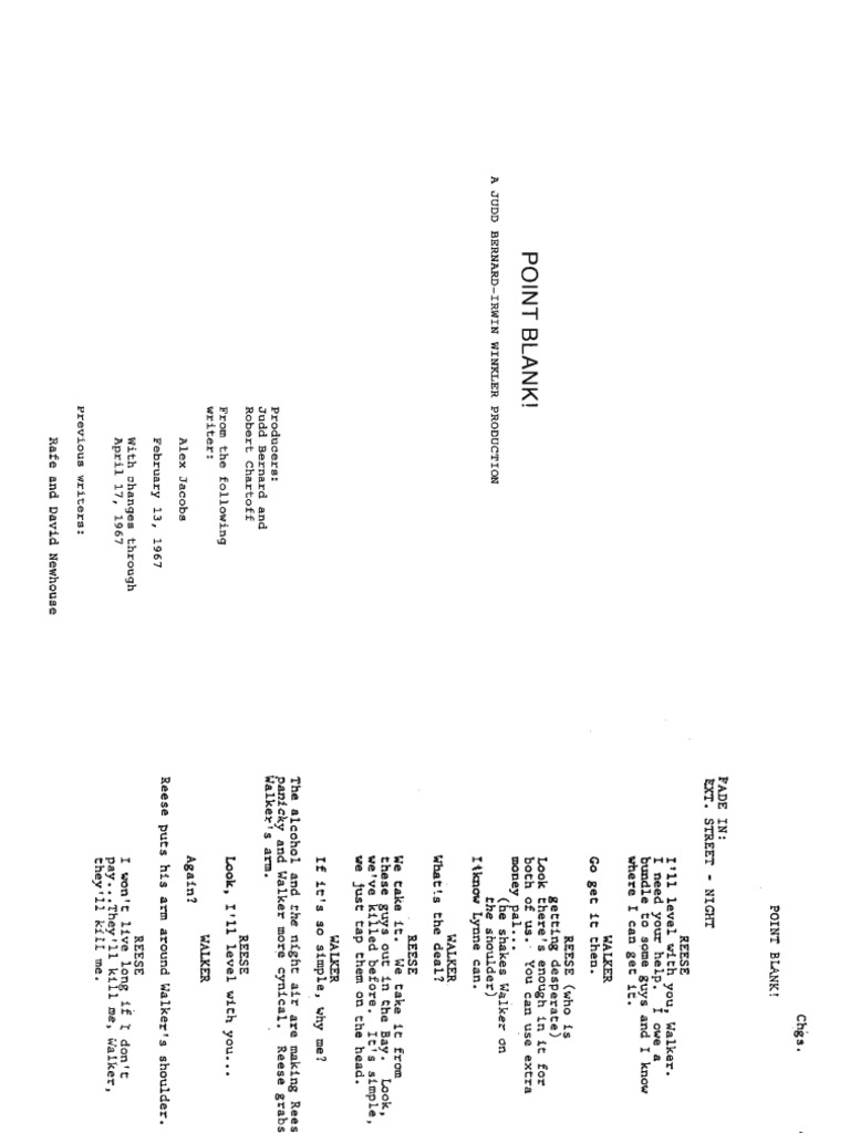 Point Blank - Alexander Jacobs | PDF