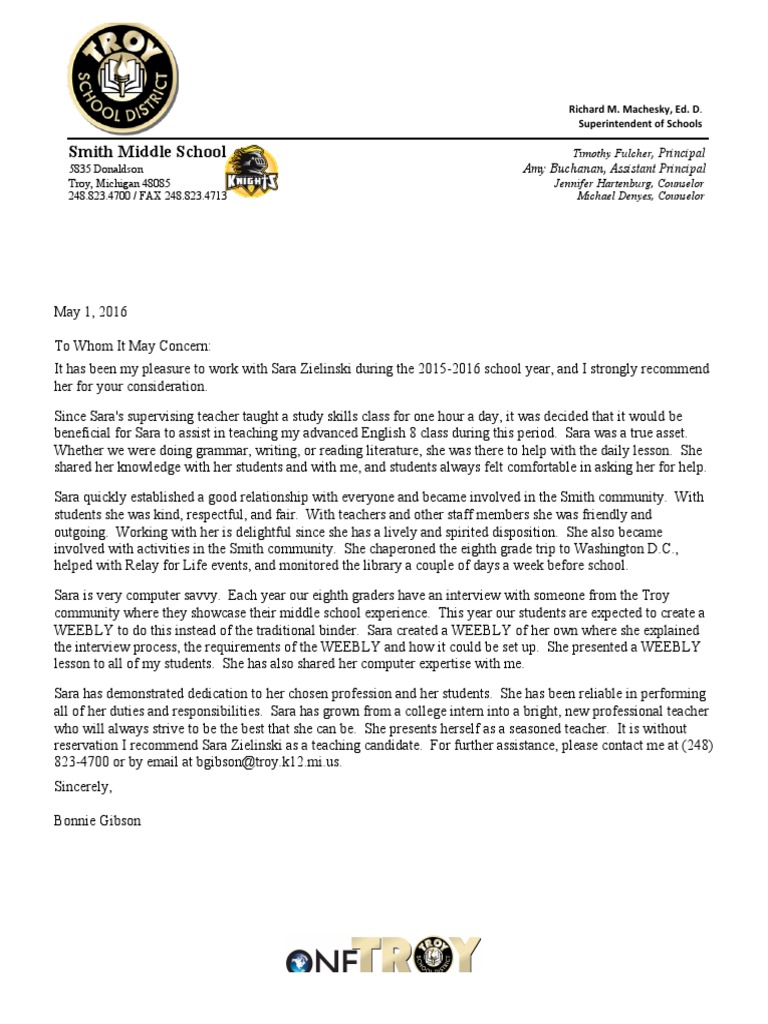 Smith Middle School: Timothy Fulcher 5835 Donaldson Michael Denyes ...