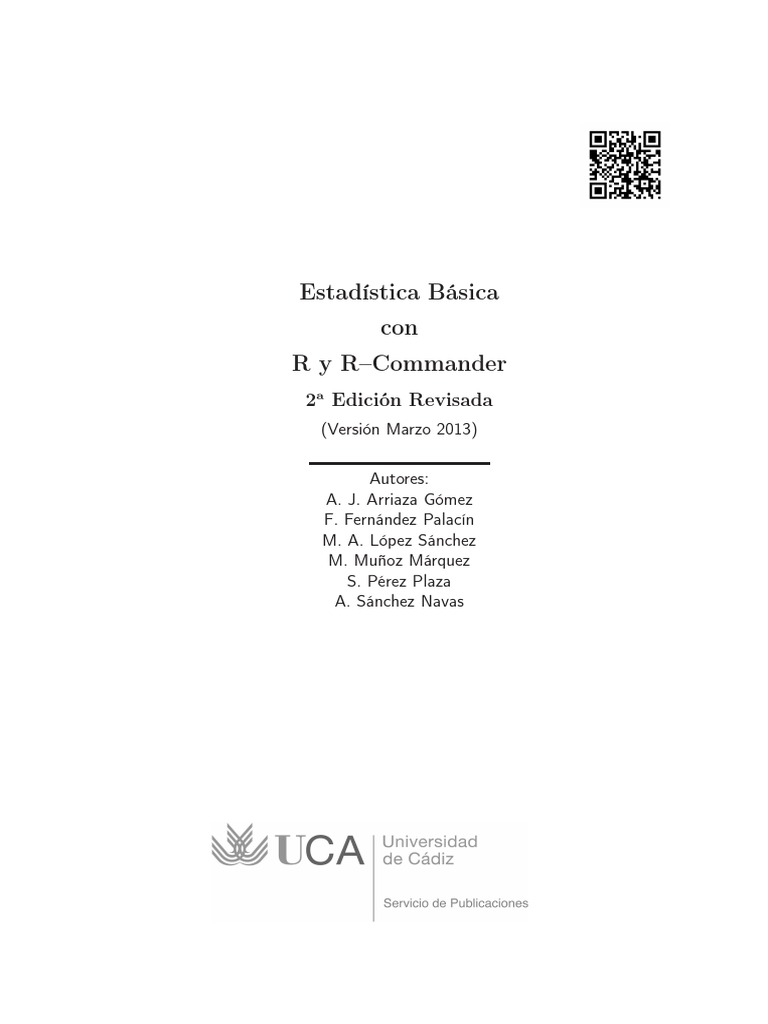 Estadística Básica Con R y R Comander | PDF | Dispersión estadística ...
