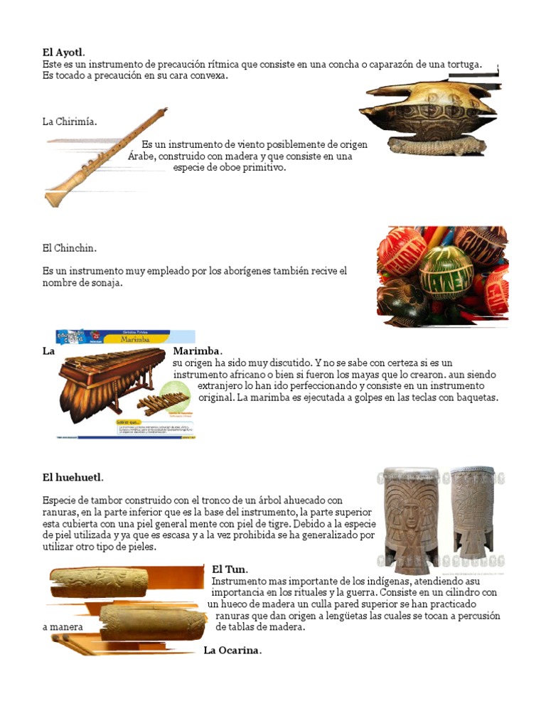 10 Intrumentos Autoctonos de Guatemala | Instrumentos musicales | Oboe