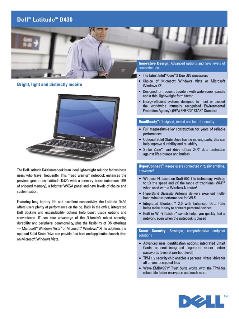 DELL Latitude D430 | PDF | Laptop | Dell