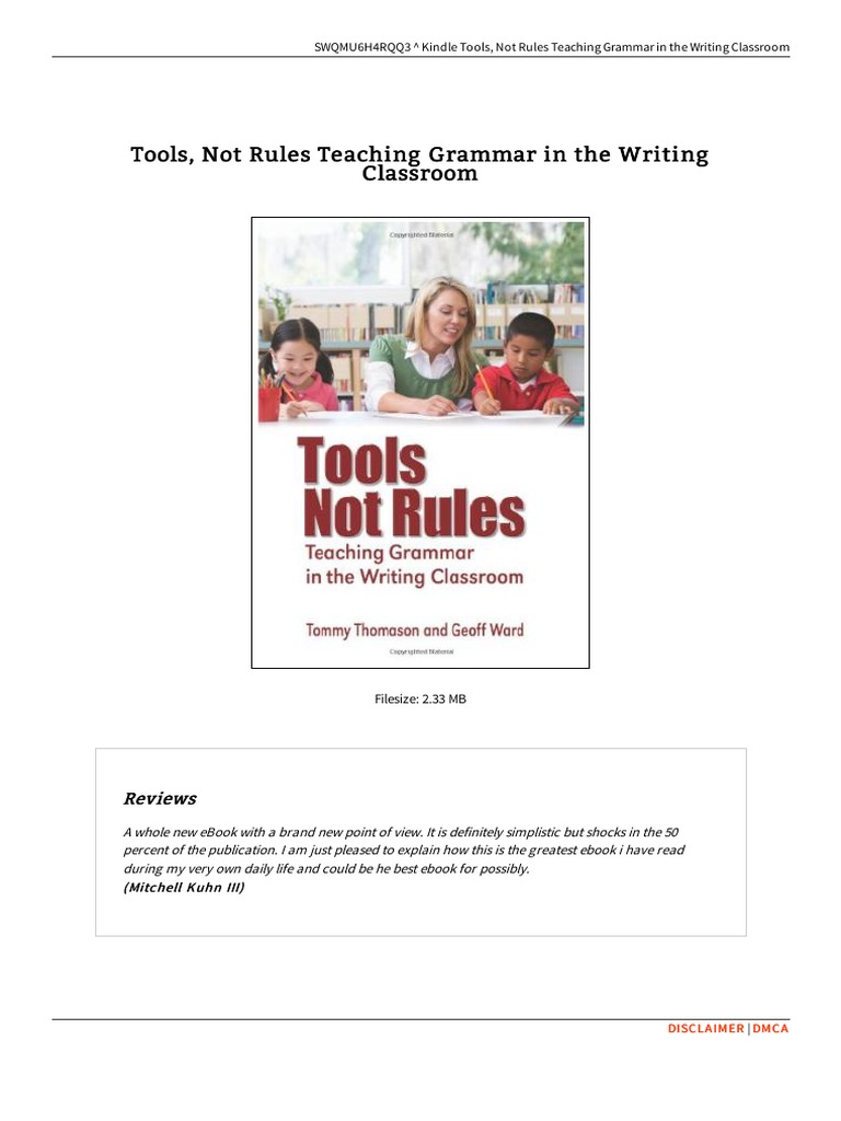 Tools Not Rules Teaching Grammar in The Writing | PDF | E Books ...