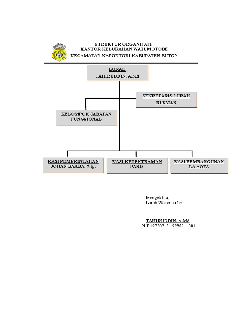 Struktur Organisasi Kelurahan Pdf 