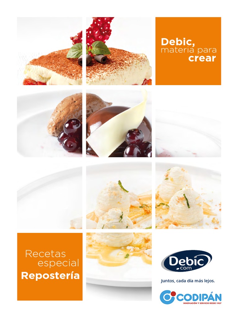 Recetario Postres Debic News | PDF | Postres | Chocolate