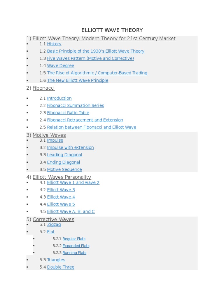 Elliott Wave Theory | PDF | Investing | Financial Economics