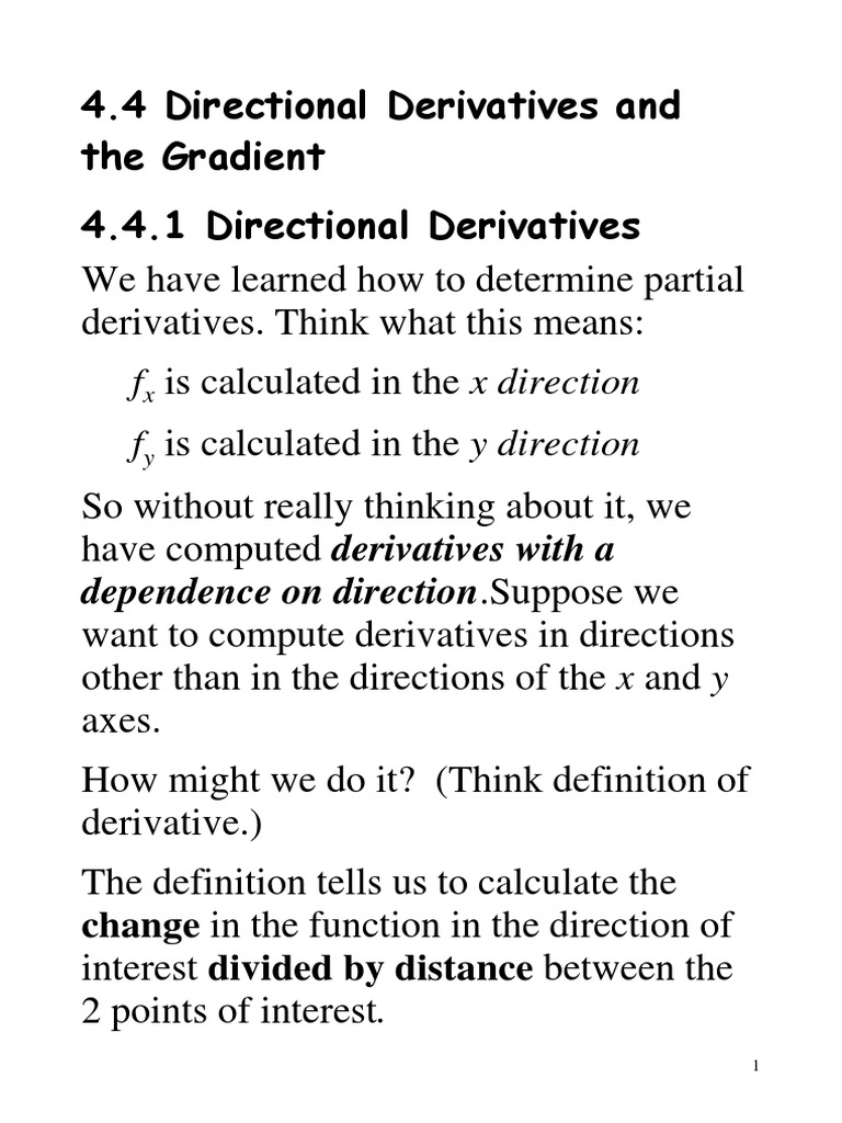 Find the Gradient and Directional Derivative | PDF | Gradient ...
