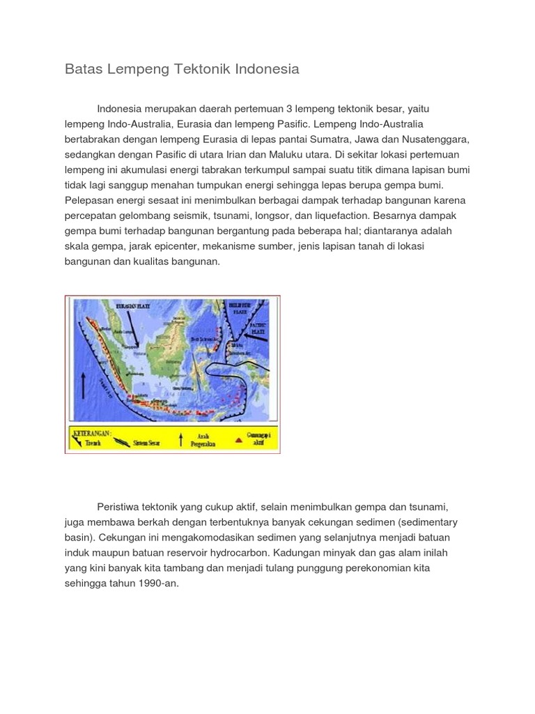 Batas Lempeng Tektonik Indonesia | PDF