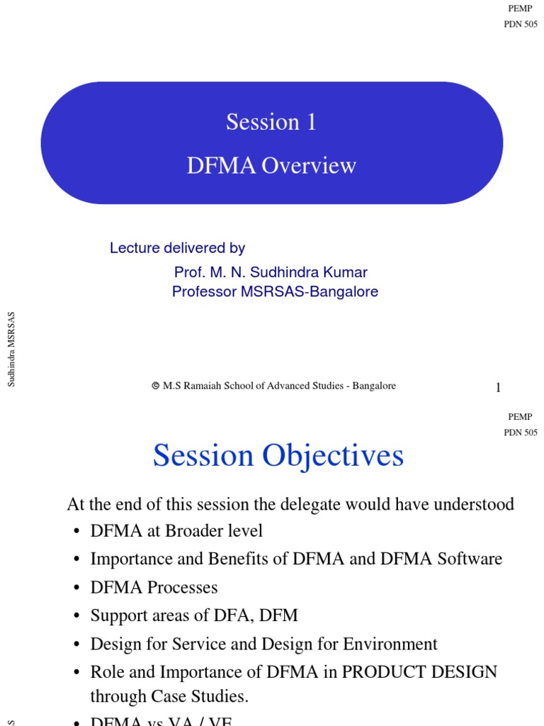 01 DFMA Overview | New Product Development | Reliability Engineering