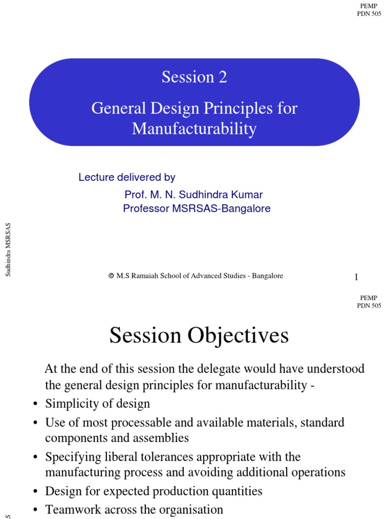 General Design Principles for Manufacturability | PDF | Machining ...