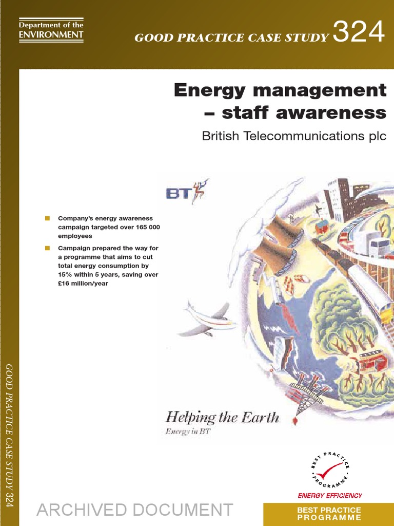 GPCS324 Staff Awareness BT | PDF | Energy Management | Efficient Energy Use