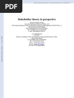 Freeman's Stakeholder Theory Overview | PDF