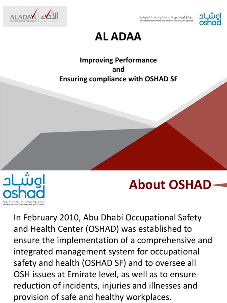 Al Adaa: Improving Performance and Ensuring Compliance With OSHAD SF ...