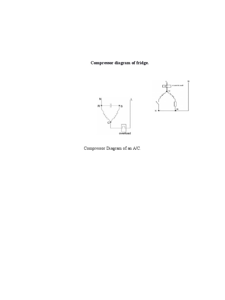 Compressor Diagram of Fridge | PDF