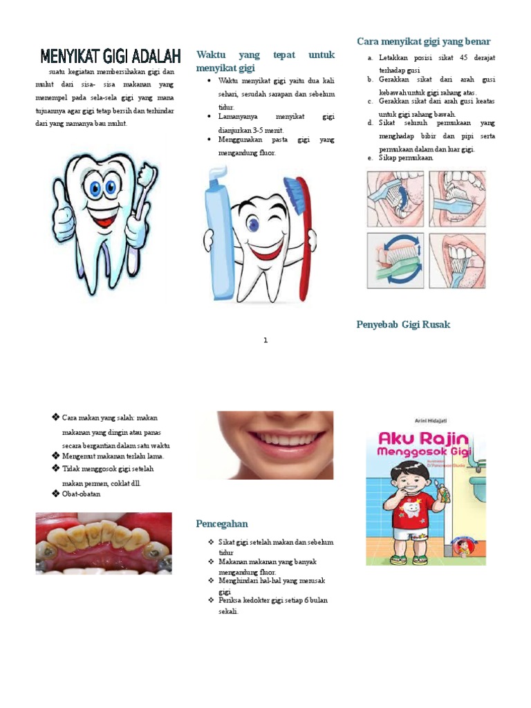 Leaflet Menggosok Gigi | PDF
