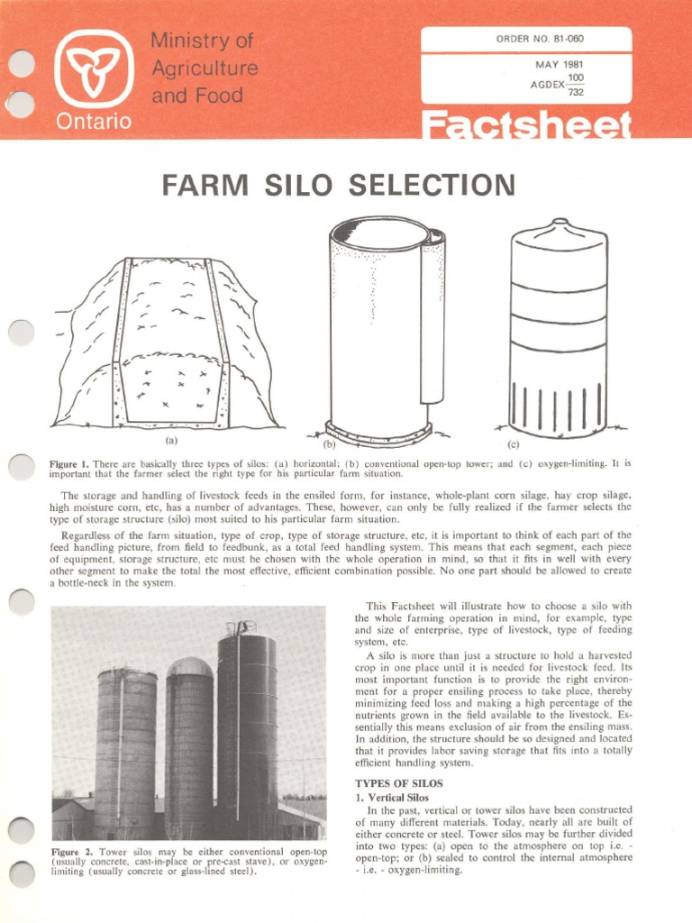 Farm Silo Selection | Agriculture | Livestock Farming