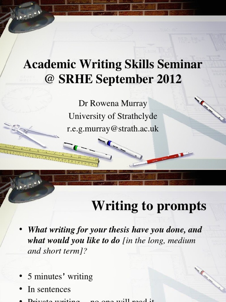 Academic Writing Skills Seminar: Effective Writing Prompts and ...