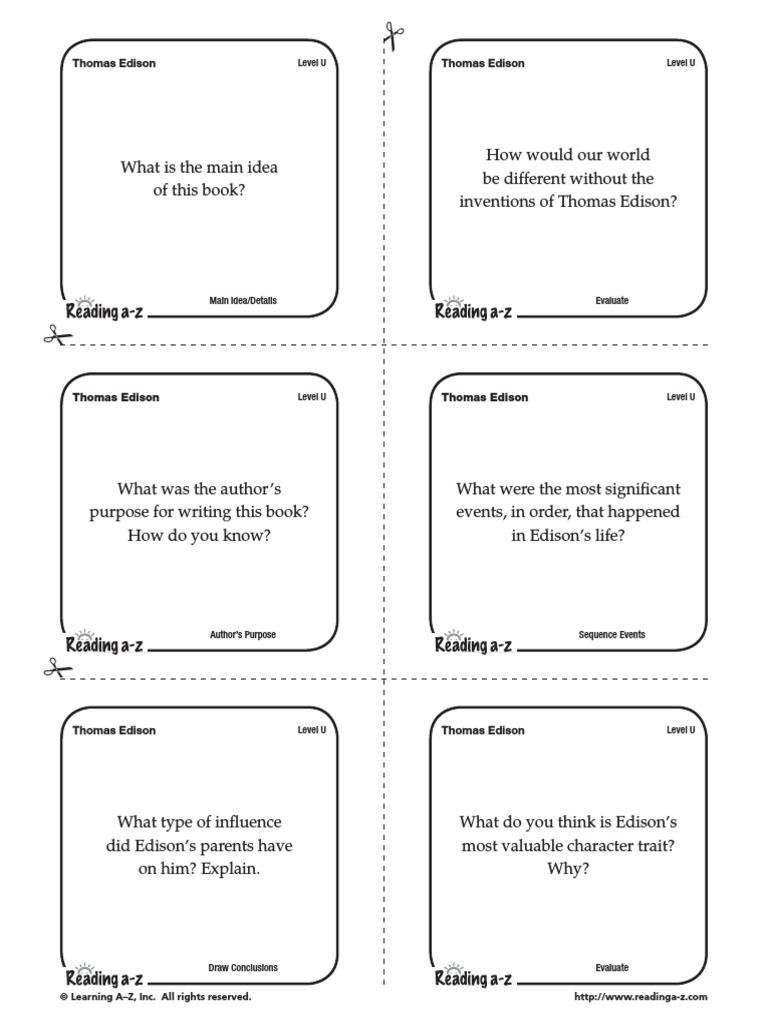 Raz Dclu23 Thomasedison 1 | PDF | Psychological Concepts | Cognition