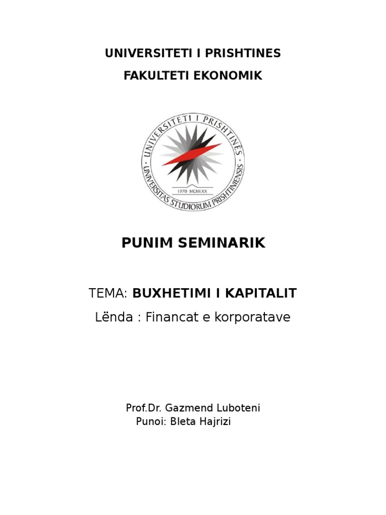 Universiteti I Prishtines | PDF
