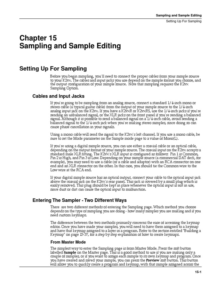 15 Sample Editing | PDF | Coaxial Cable | Electrical Connector