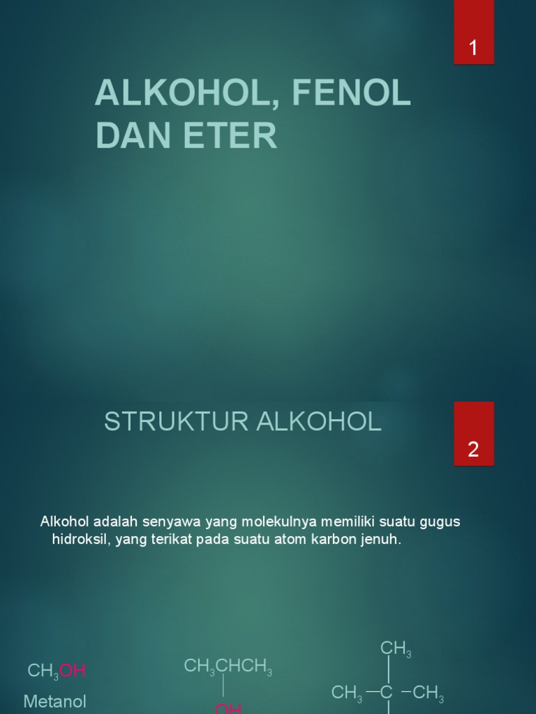 Alkohol Eter Fenol | PDF