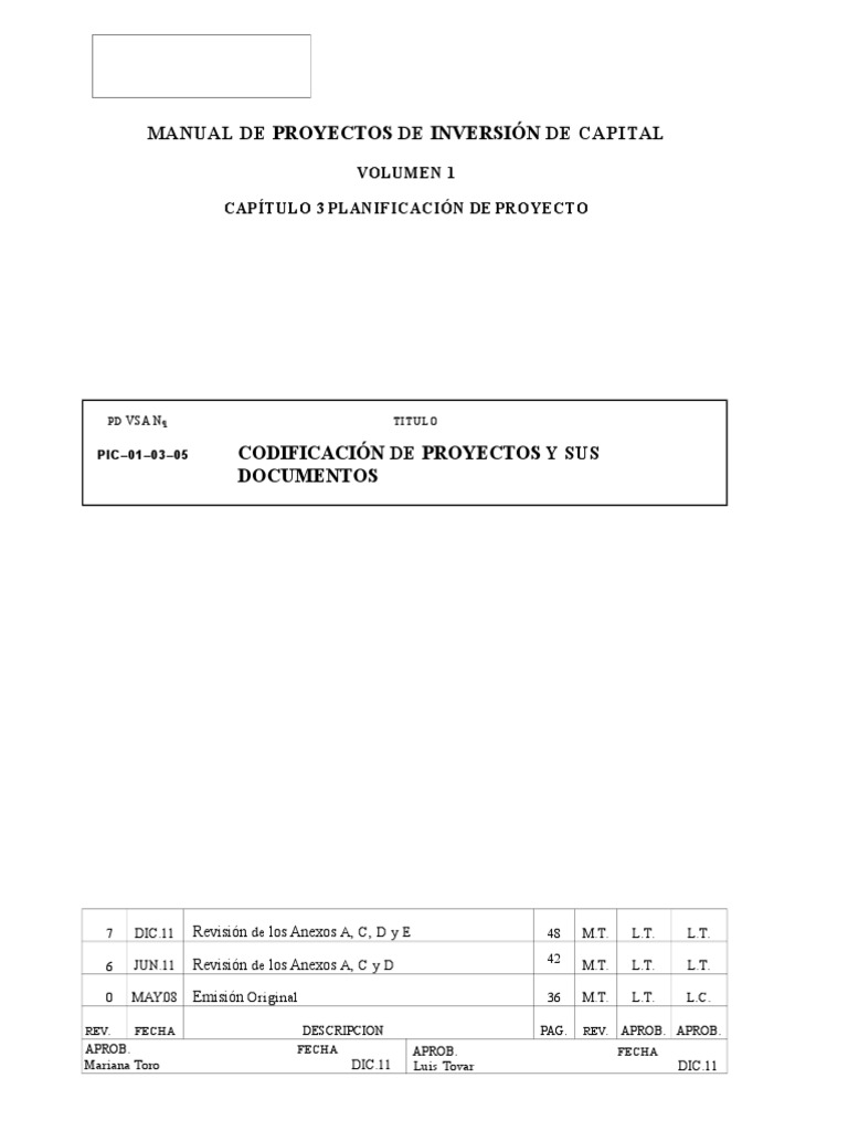 Codificacion de Documentos Pdvsa | PDF | Venezuela | Planificación