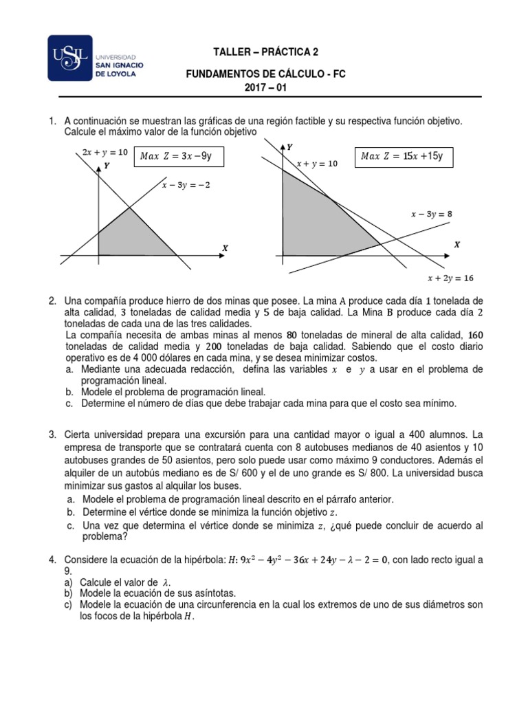 Taller pc2 FDC 2017 01 | PDF | Circulo | Elipse