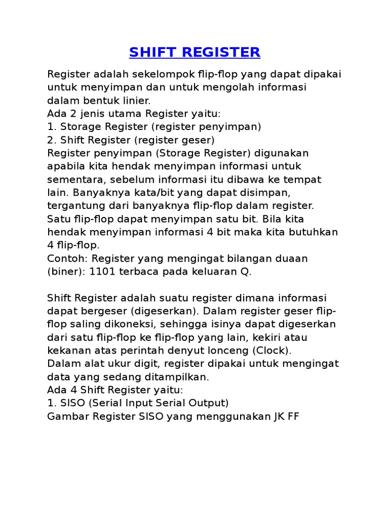 Shift Register | PDF