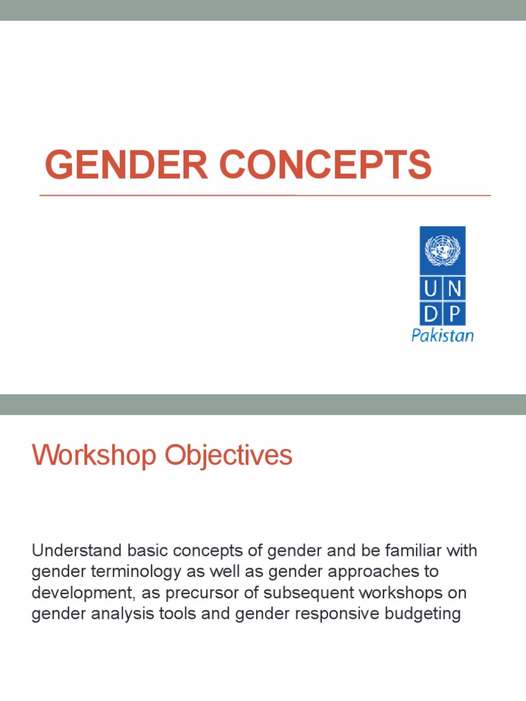 Module I Gender Concepts Pdf Gender Role Gender