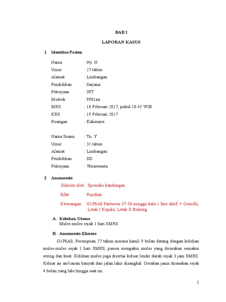 Case Report Gemelli | PDF