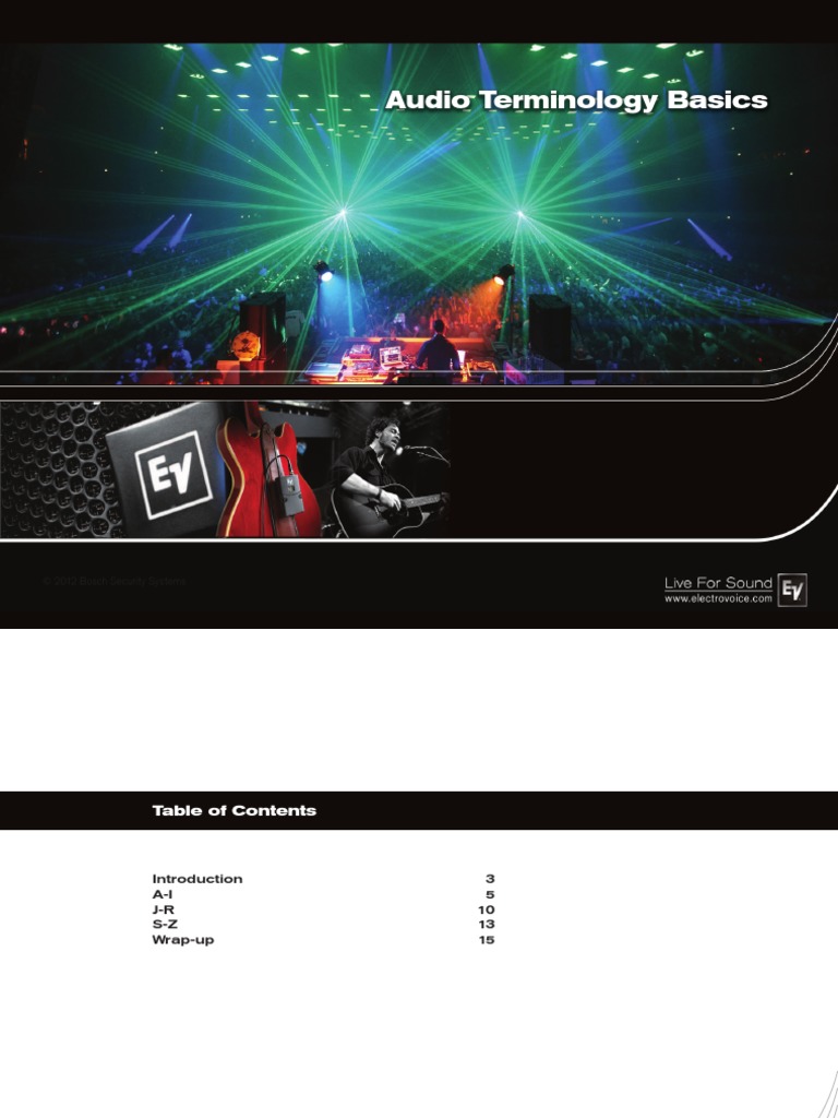 Audio Terminology Basics PDF | PDF | Microphone | Loudspeaker