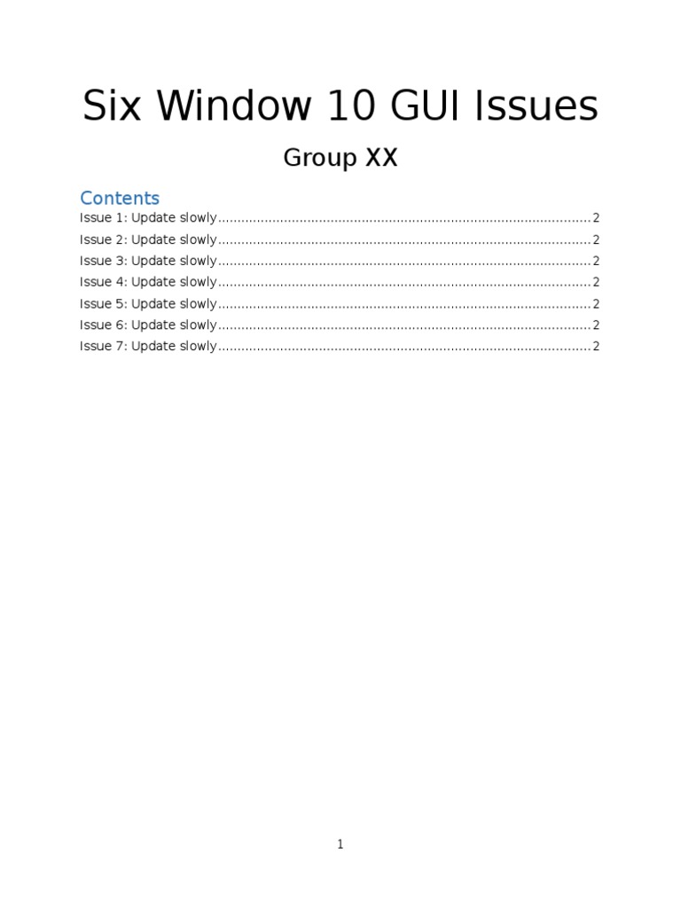 Windows 10 GUI Update Issues Guide | PDF