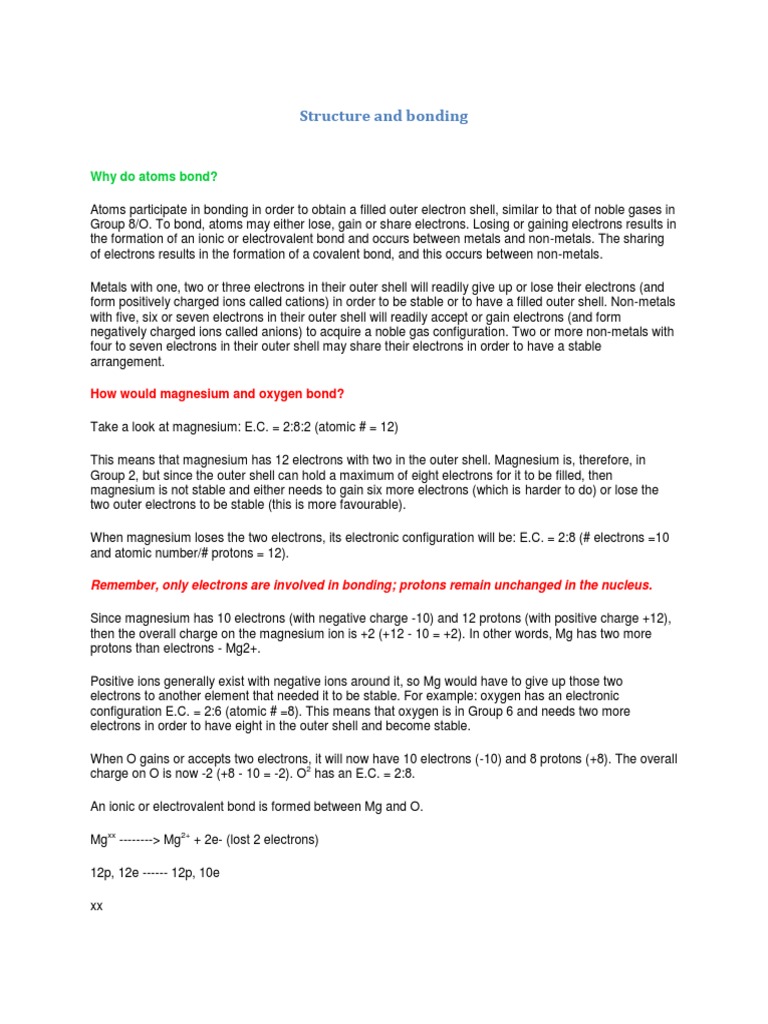 Csec Chemistry Notes 5 | PDF | Ion | Ionic Bonding