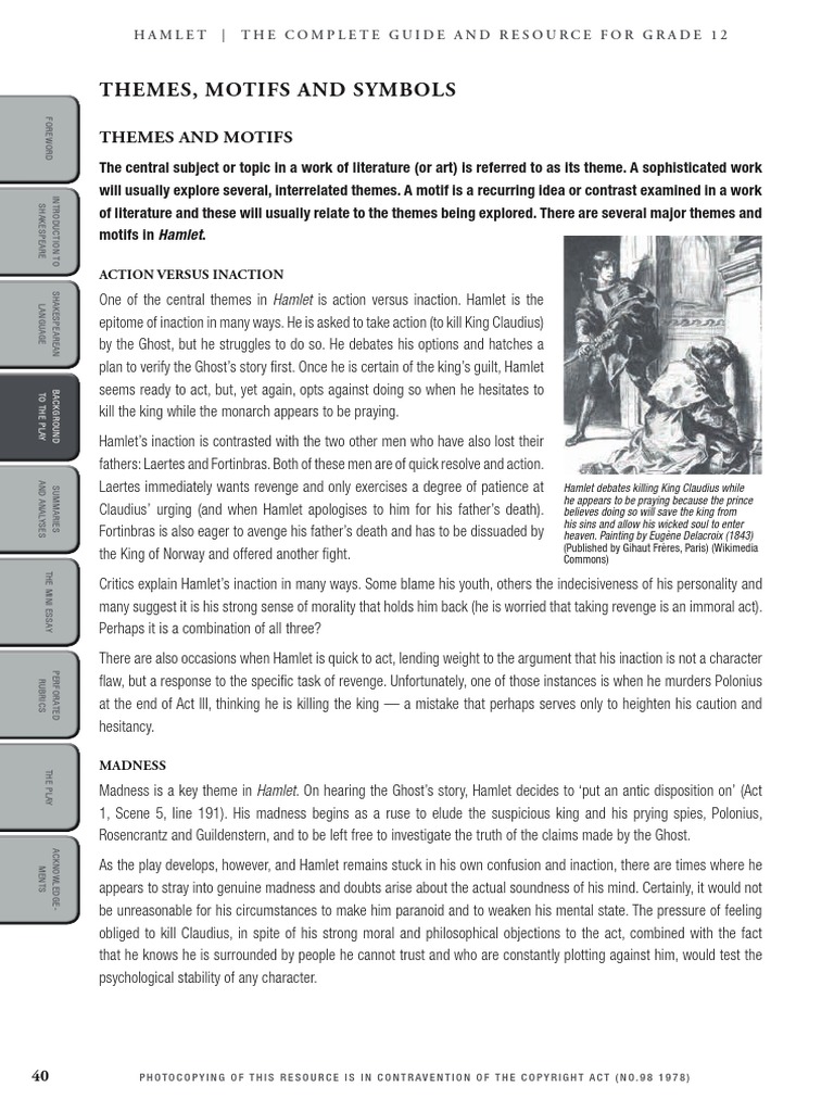 Themes Symbols and Motifs | PDF | Hamlet | Plays