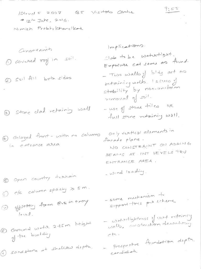 IstructE CM Exam 2007 Q5 | PDF