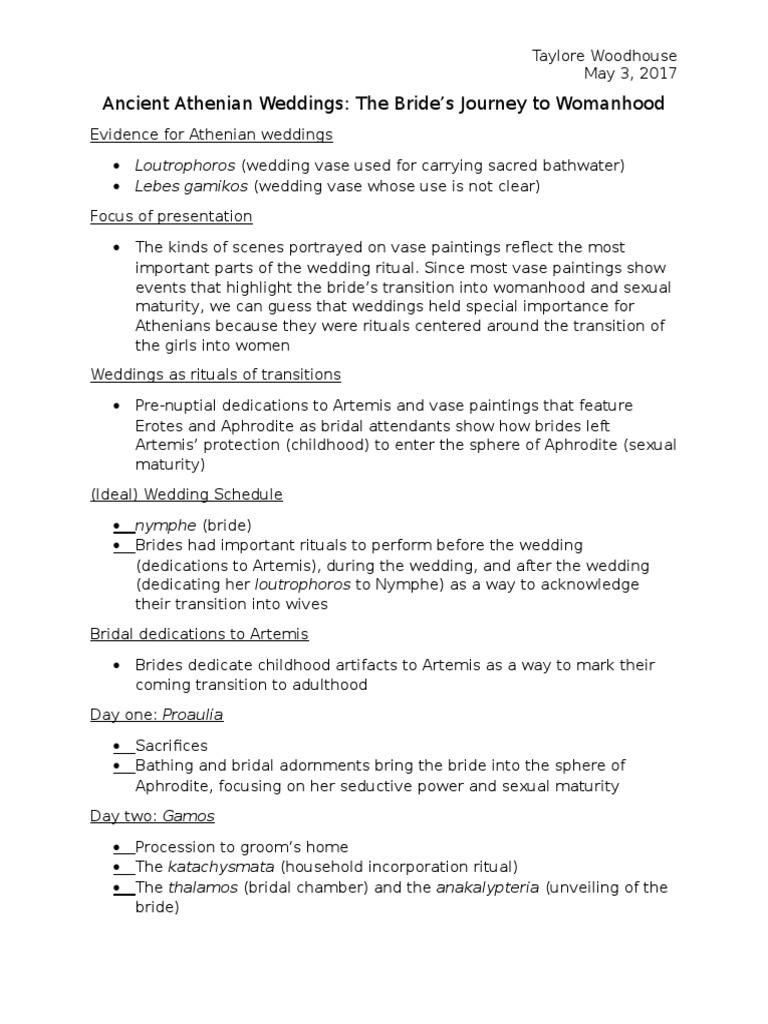 Presentation Handout | Wedding | Bride