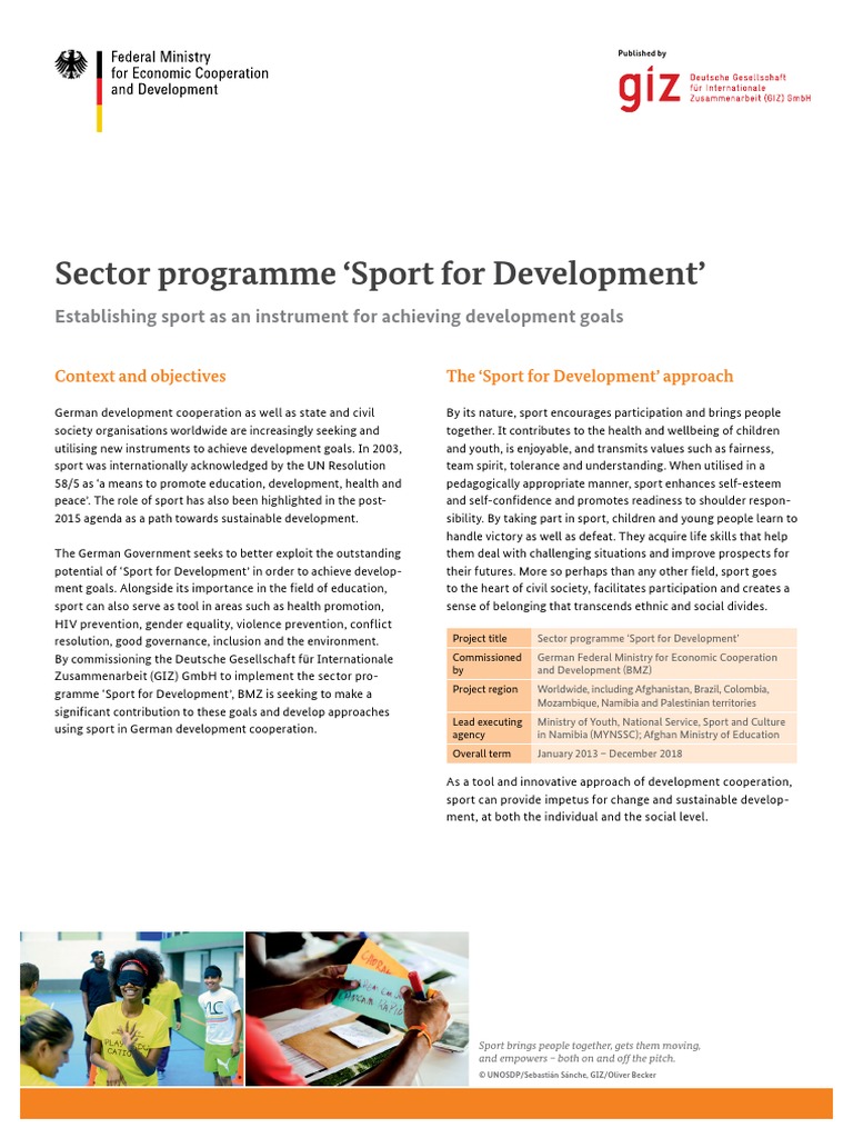 Giz2016 Factsheet Sport en | PDF | Further Education | Sports
