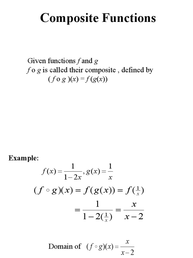 Composite Functions and Inverses Explained | PDF | Function ...