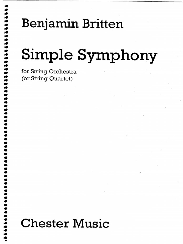 Britten, Sinfonía Simple Op4 - 00 General | PDF
