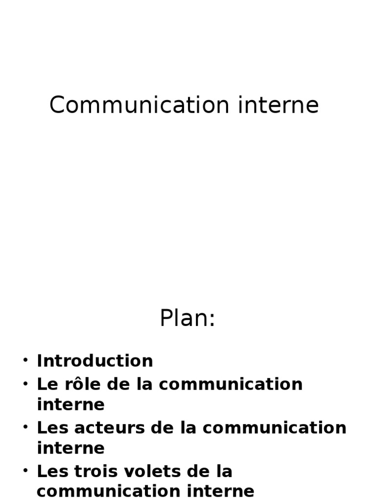 Communication Interne | PDF | la communication | Motivation
